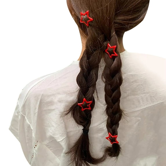 20 Pcs Fashion Sweet Cool Red Star Hairpins Hair Duckbill Clip Simple ...