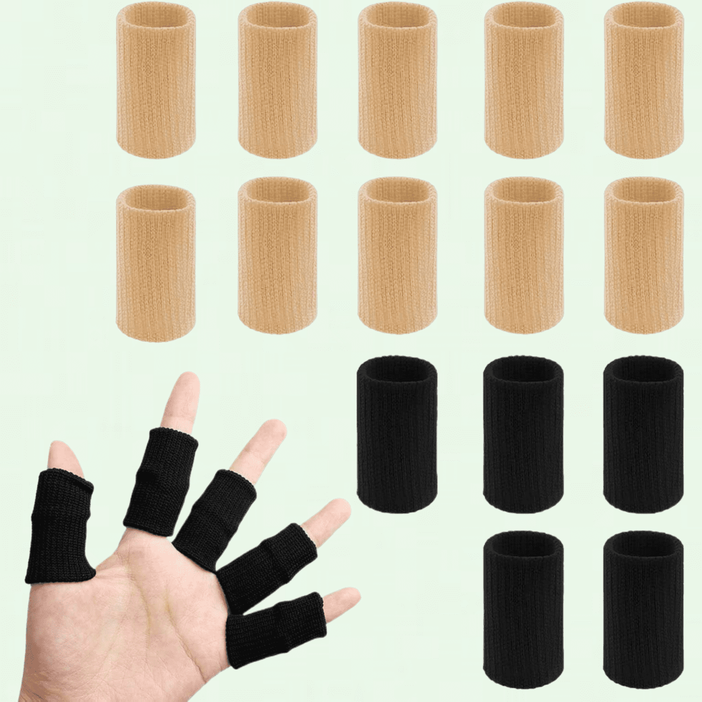 20 Pcs Finger Splints, Elastic Finger Brace for Pain Relief, Arthritis ...