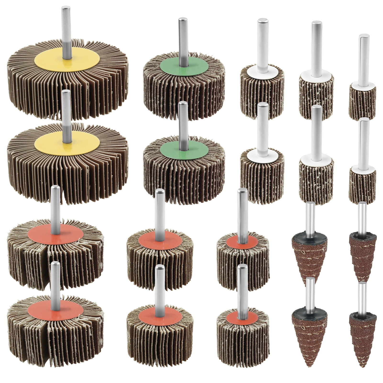 20 Pcs Flap Wheel Sander Set 80 Grits Die Grinder Flap Wheel with 1/4 ...
