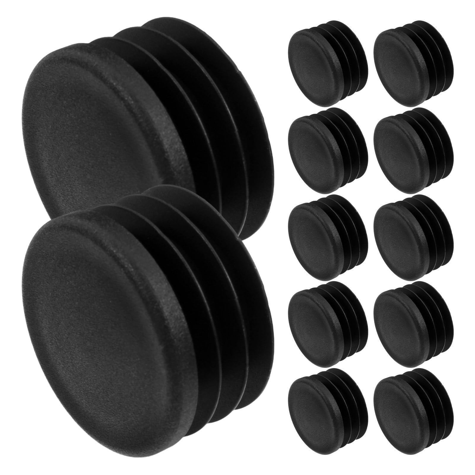 20 Pcs Flat Head Plug End Cap Anti-slip Threaded Pipe Chair Glide ...