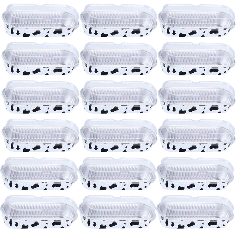 20 Pcs Flat Skillet Pans Disposable Food Tray Box Aluminium Trays Cake ...