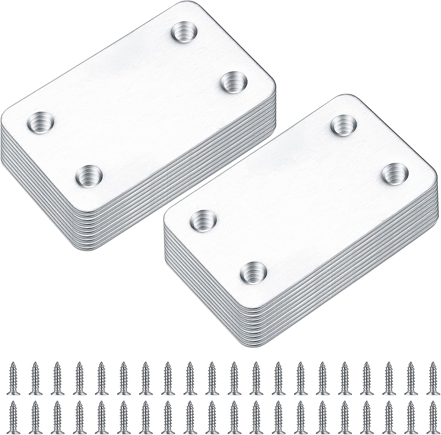 20 Pcs Flat Straight Mending Plates, Flat Plate Bracket, Flat ...