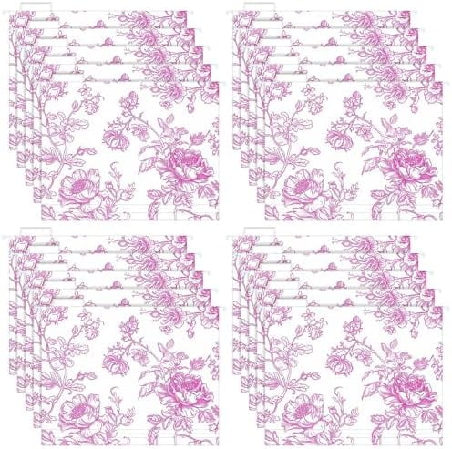 20 Pcs Floral Decorative Hanging Letter Size Cute File Folders Designer ...