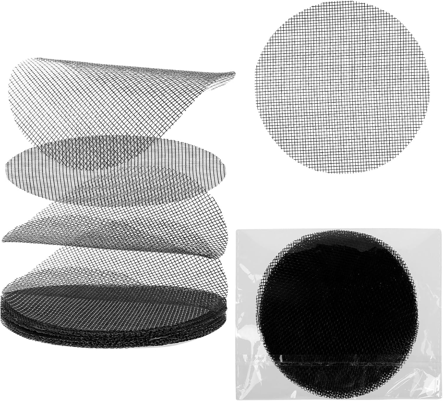 20 Pcs Flower Pot Hole Mesh Pad, 4 Inch Round Bonsai Pots Bottom Grid ...