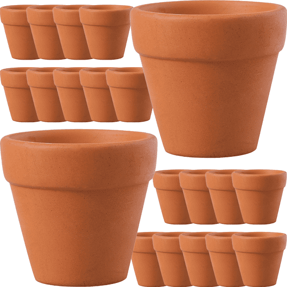 20pcs Small Red Ceramic Flower Pots Terracotta Clay Planter - Walmart.com