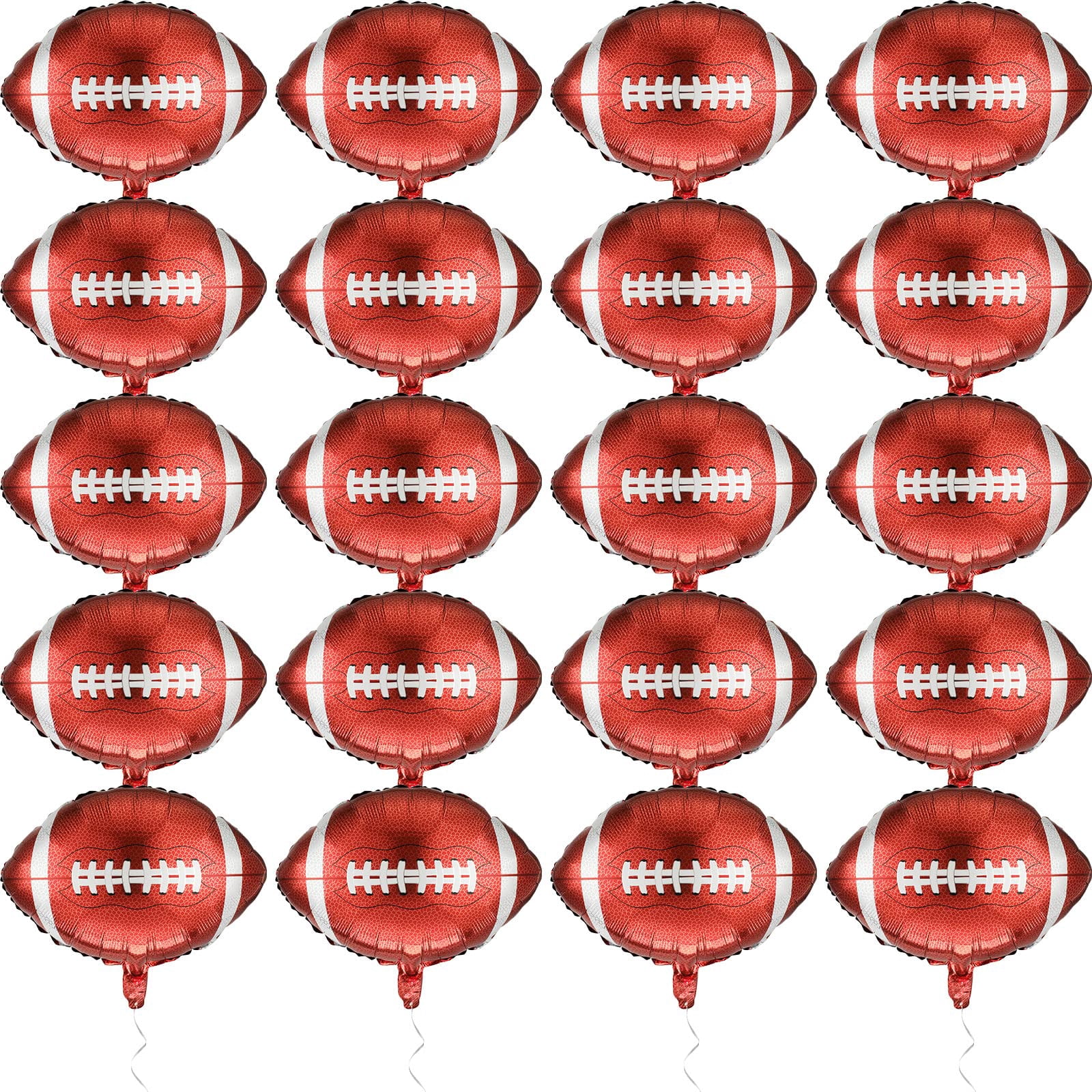 20 Pcs Football Balloons ZS23 Foil Field Football Party Decorations ...