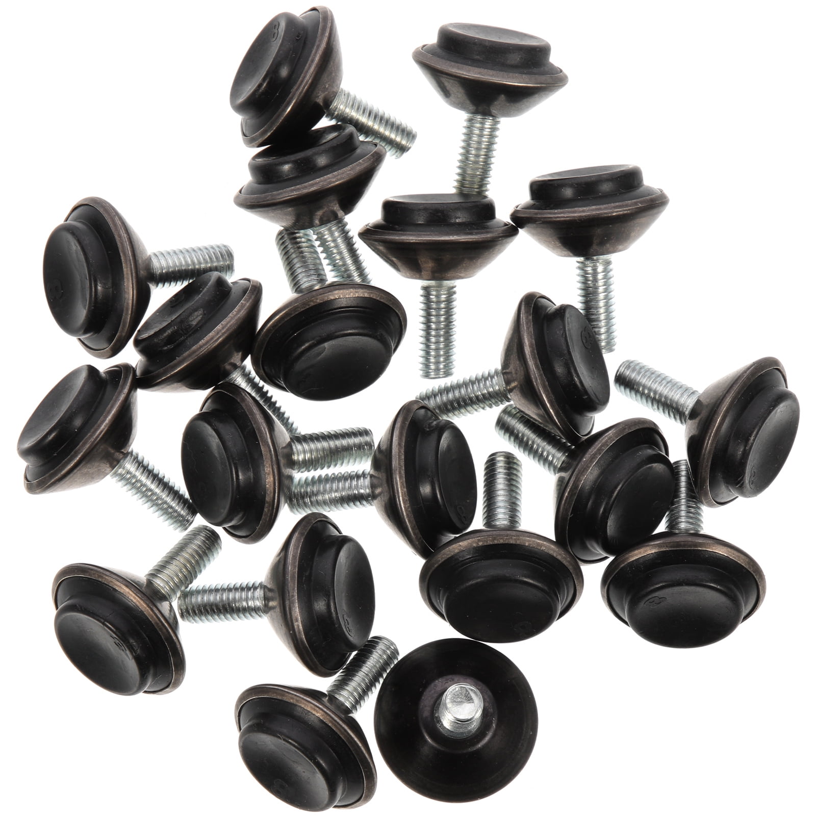 FENGGUIQU 20pcs Furniture Leg Height Adjusters Black Stainless Steel ...
