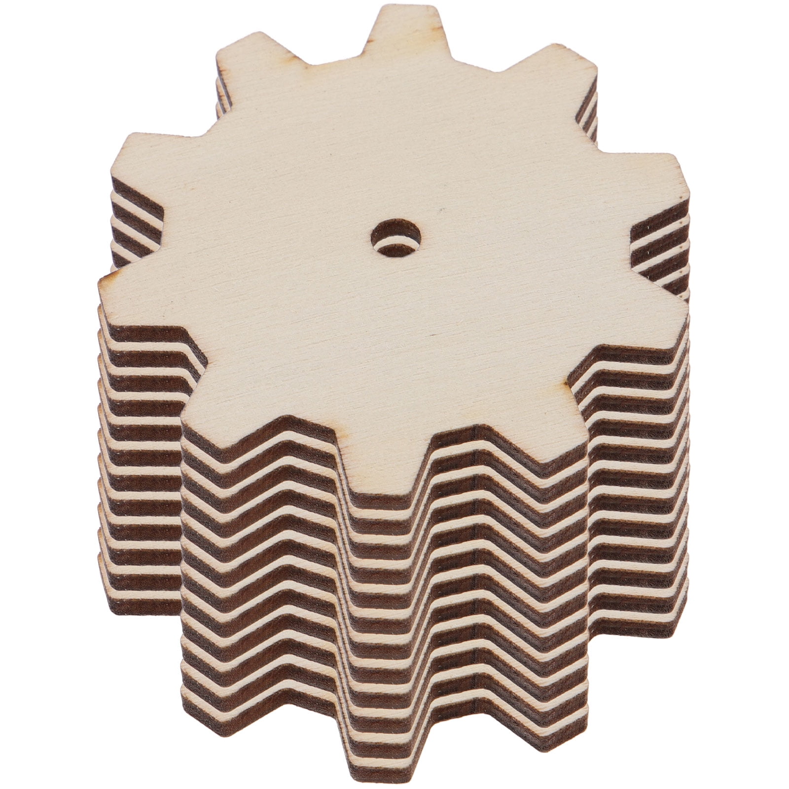 20 Pcs Gear Wood Chips Unfinished Wood Cutouts Wood Gear Gifts DIY Gear ...