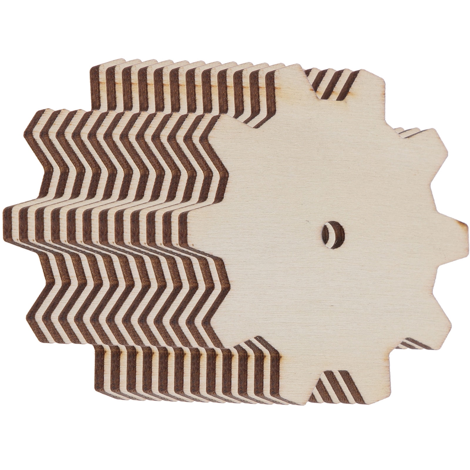 20 Pcs Gear Wood Chips Wooden Gear Crafts Unfinished Wood Cutouts DIY ...
