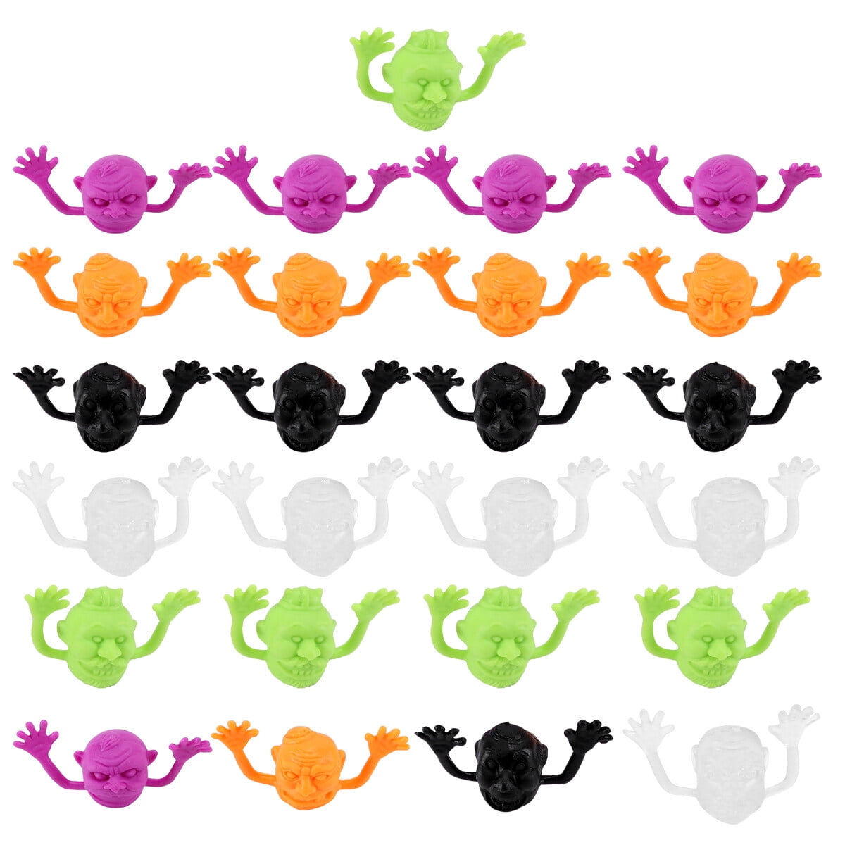 20 Pcs Ghost Head Plastic Finger Cots Halloween Finger Puppets ...