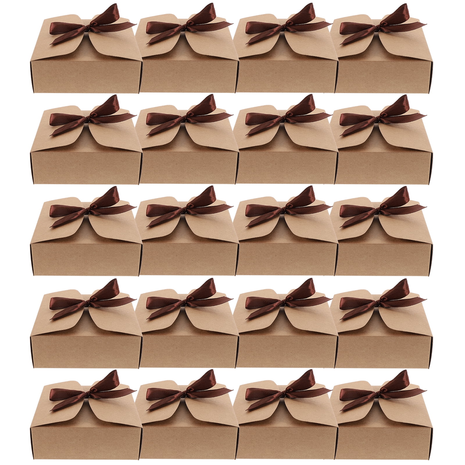 HOMEMAXS 20pcs Light Brown Kraft Paper Gift Boxes for Decoration Use ...