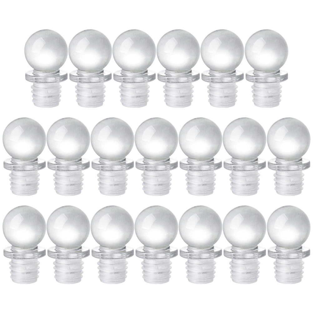ifundom 20Pcs Transparent Glass Ball Caps for Storage Elegant Dispenser ...