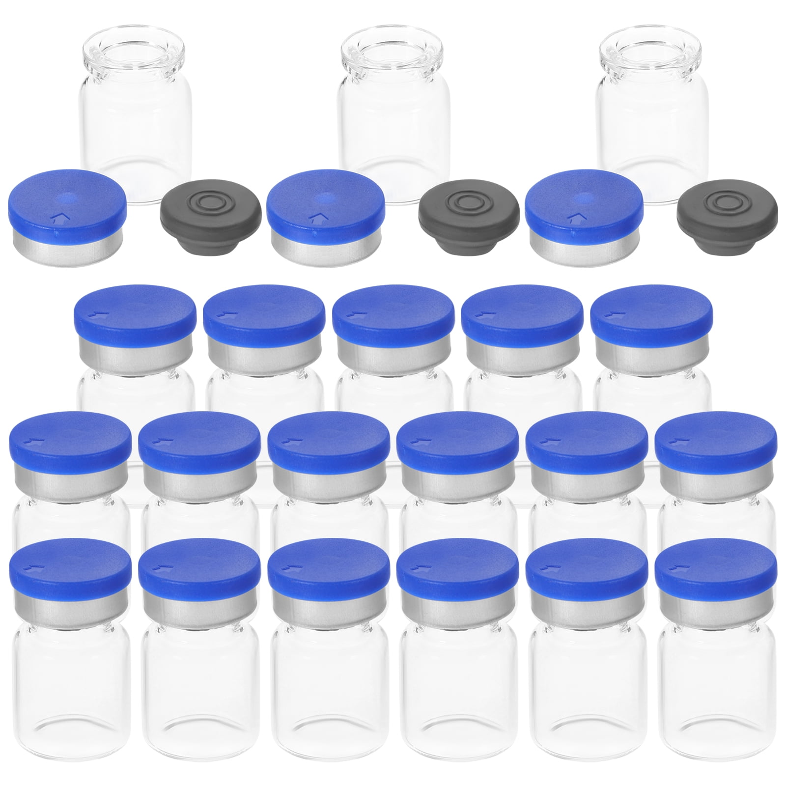20 Pcs Glass Bottle Glass Sample Vial Glass Containers For Liquids ...
