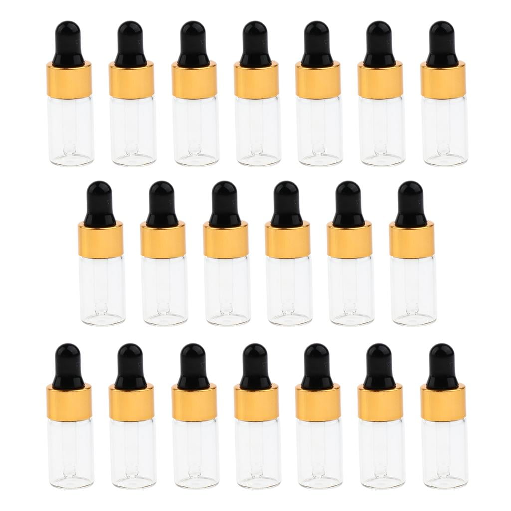 20 Pcs Glass Bottle with Dropper Refillable Glass Eye Drop Bottles ...