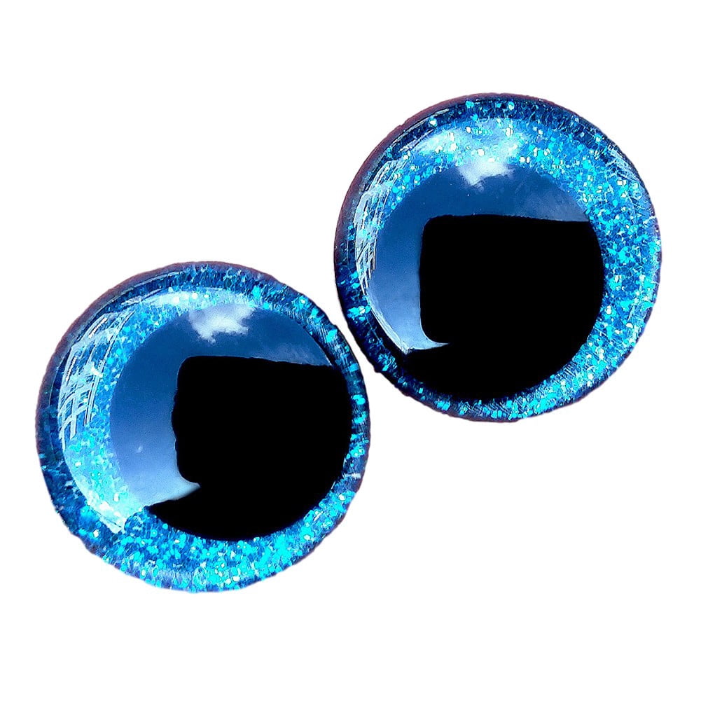 20 Pcs Glitter Doll Eyeball 3D Skewed Pupils Plush Doll DIY Eyeballs ...