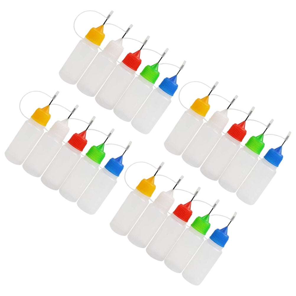 20 Pcs Glue Squeeze Bottles Plastic Needle Tip 30ml with Cap ...