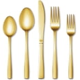 20 Pcs Gold Silverware Set, Stainless Steel Flatware Set for 4, Food ...