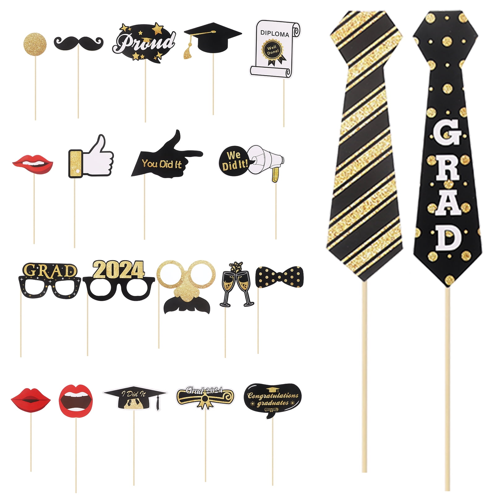 20 Pcs Graduation Photo Props Party Decoration Vase Flower Dining Table ...