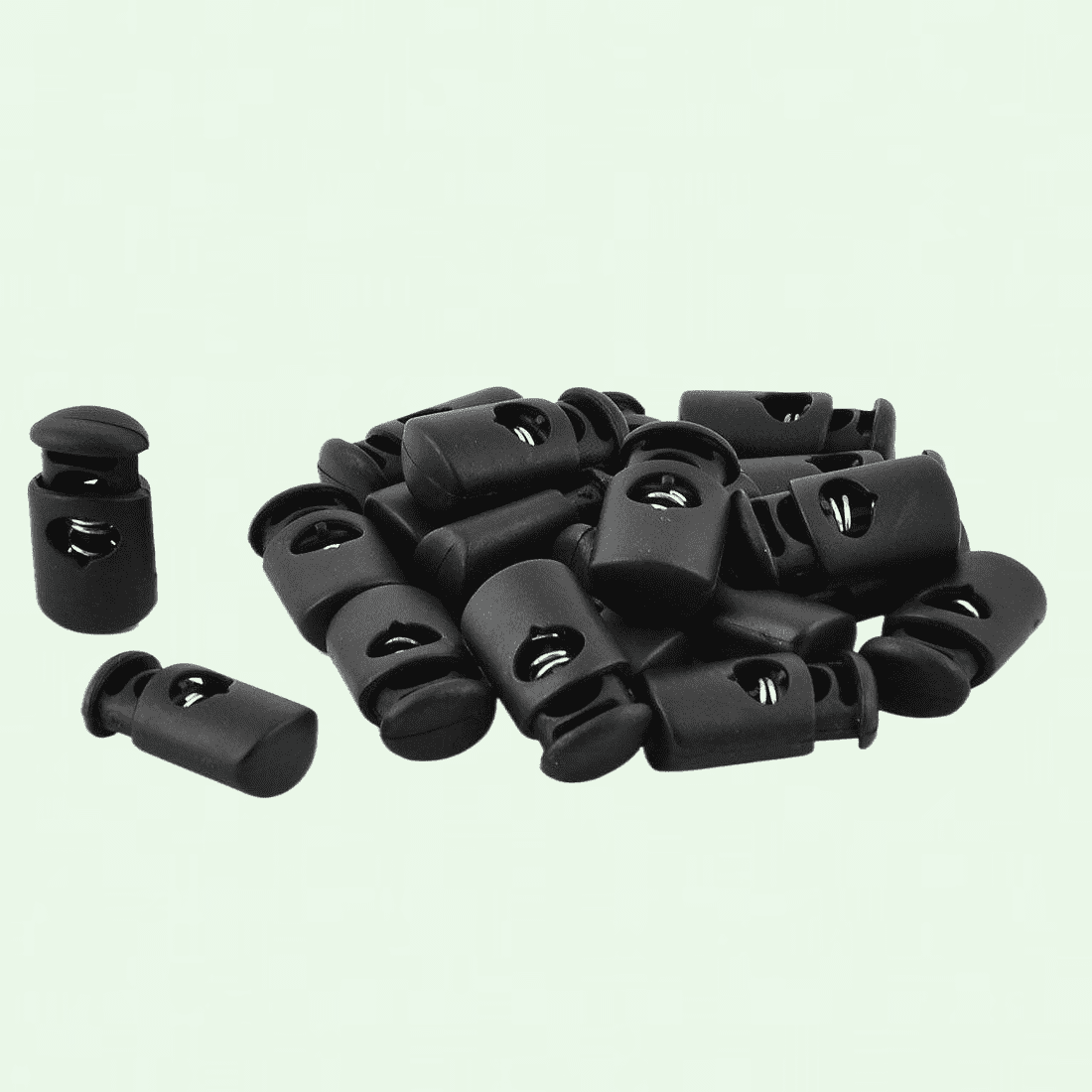 20 Pcs Green Plastic Adjustable Garment Coat Pull Cord Toggle Fastener ...