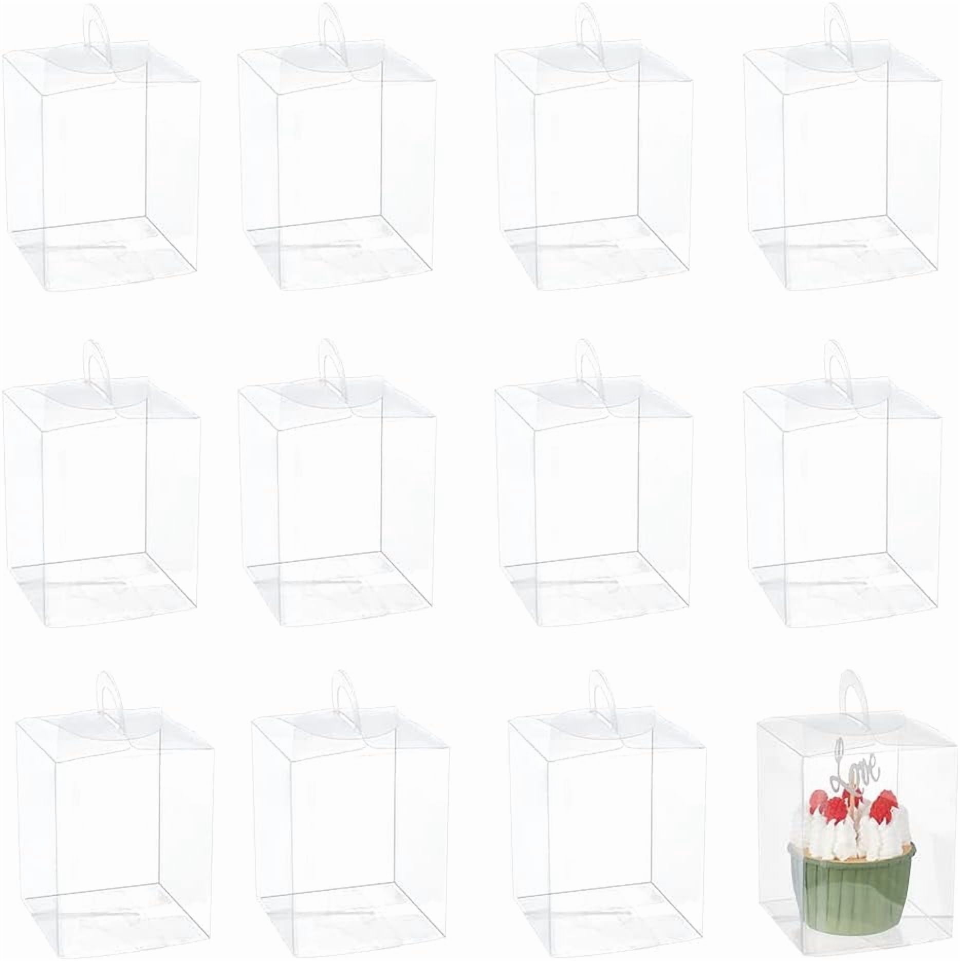 20 Pcs Hanging Transparent Gift Boxes 3.1x3.1x3.9 Inch Clear Candy Box ...