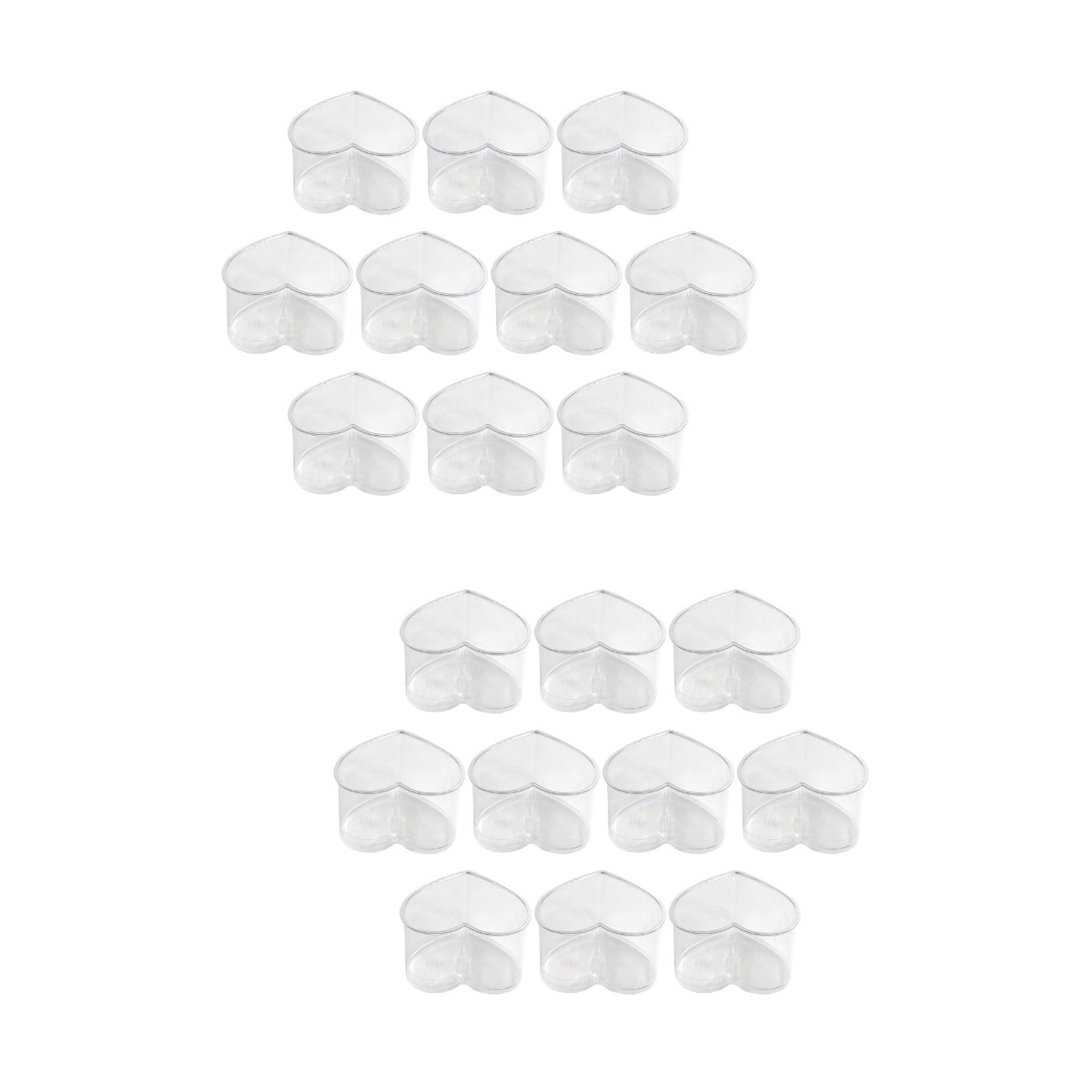 20 Pcs Heart Shaped Air Cup Dessert Cups Party Tiramisu Multi-function ...