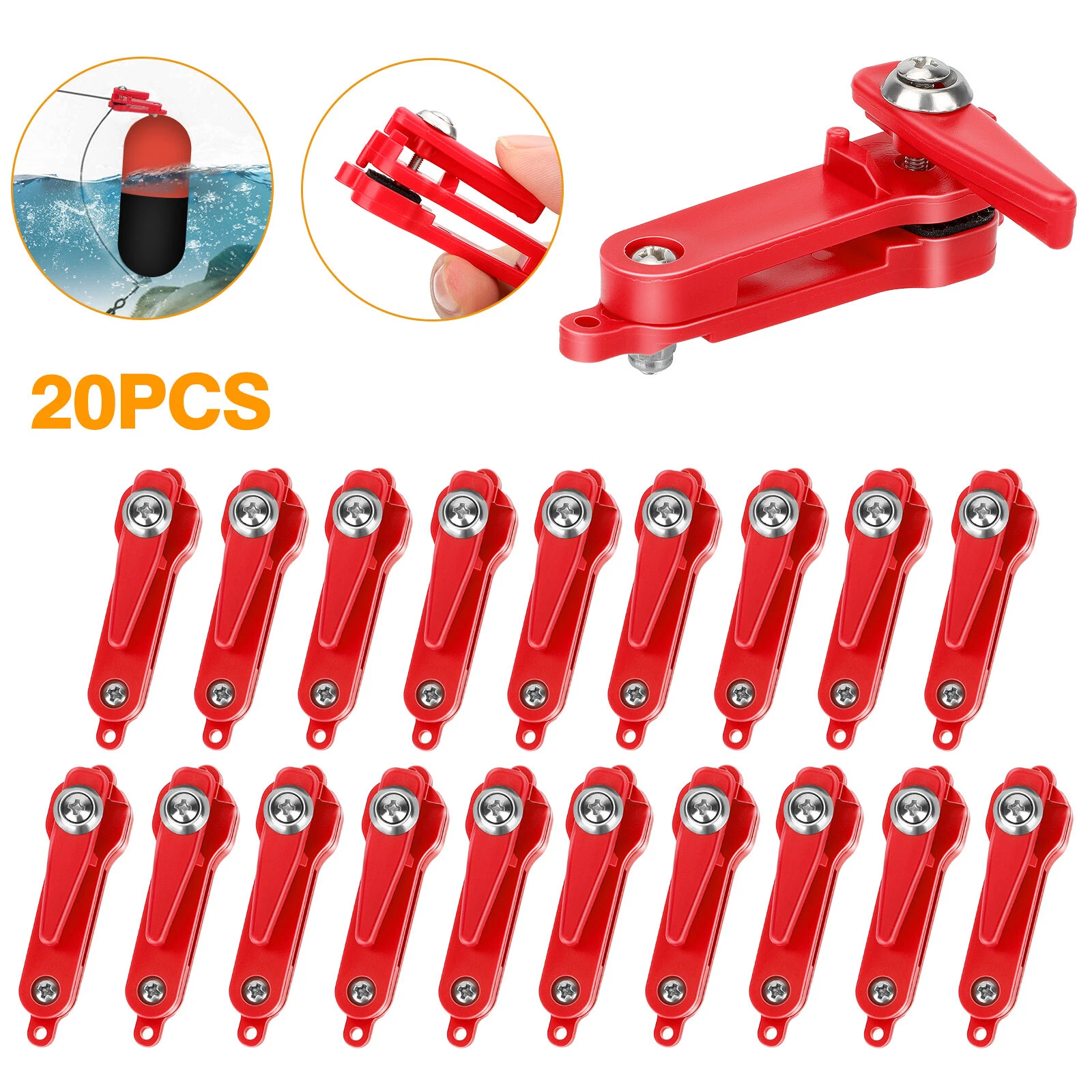 20 Pcs Heavy Tension Snap Release Clip For Offshore Fishing Weight ...