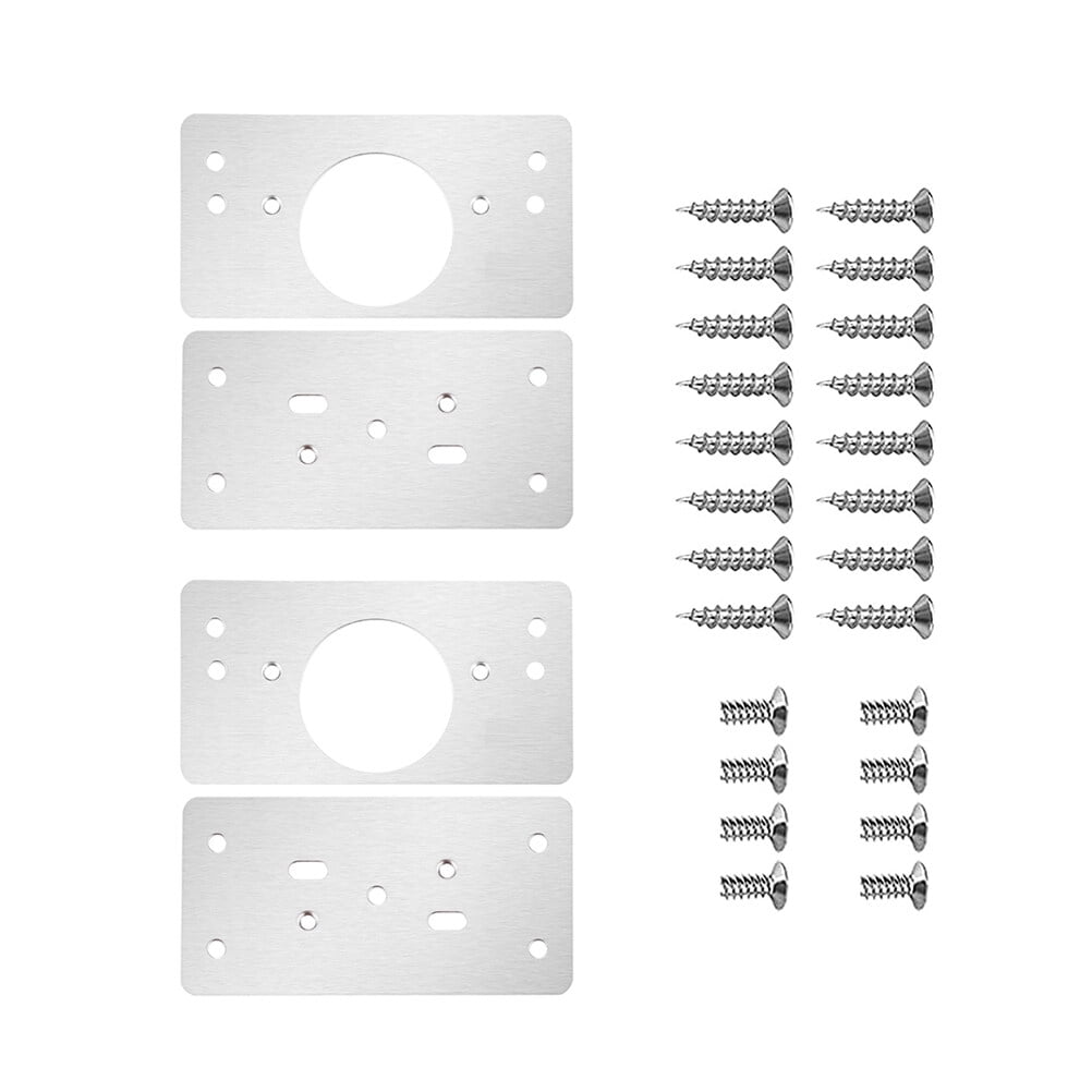20 Pcs Hinge Repair Plate Cabinet Hinges Metal Flat Corner Brace ...