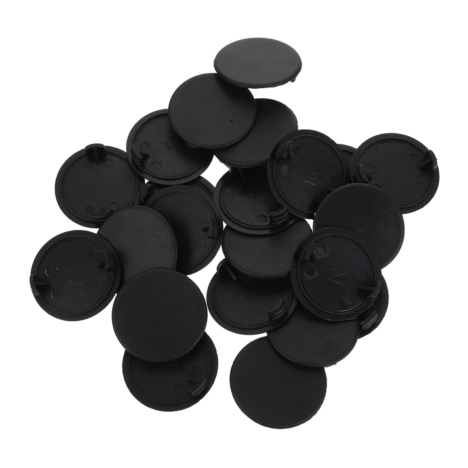 20 Pcs Hole Cover Plastic Plug Black Bank Bottom Covers Saving Pot ...