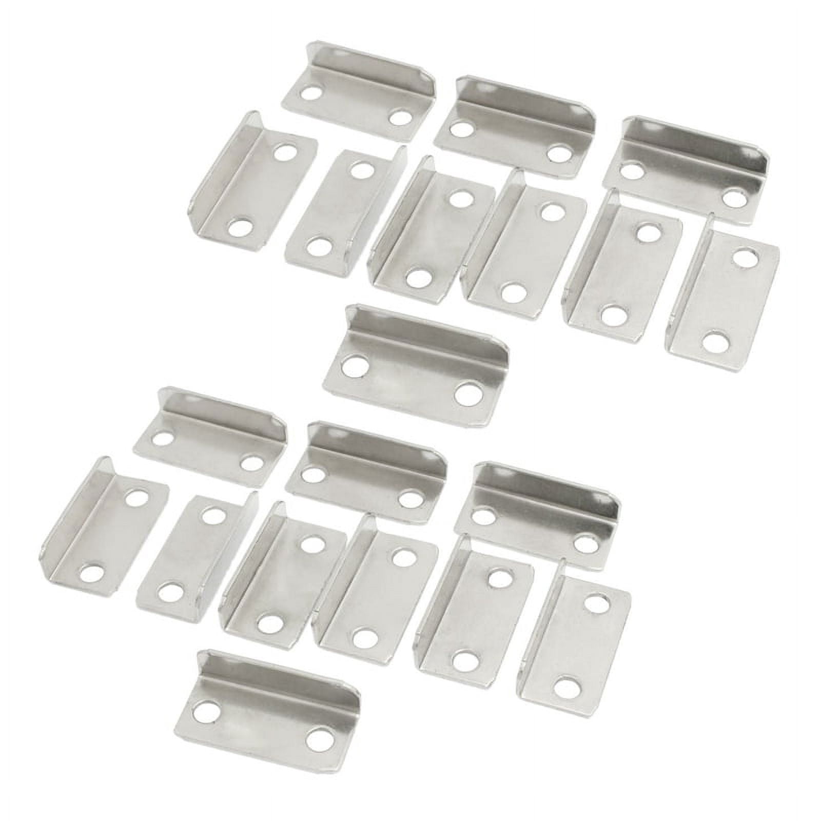 20 Pcs Home Office Silver Tone Metal Right Angle Drawer Lock Strike ...