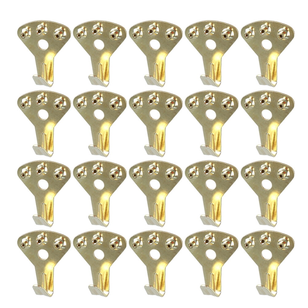 20 Pcs Hooks Notched Picture Hanger Photo Frame Accessories Metal Melon ...