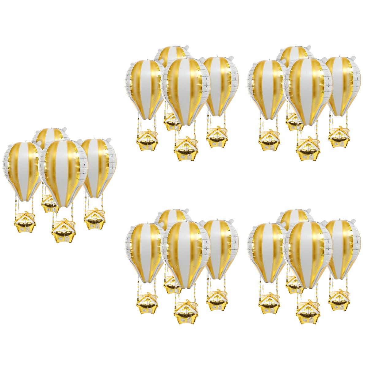 20 Pcs Hot Air Foil Party Balloons Birthday Balloons Aluminum Foil ...