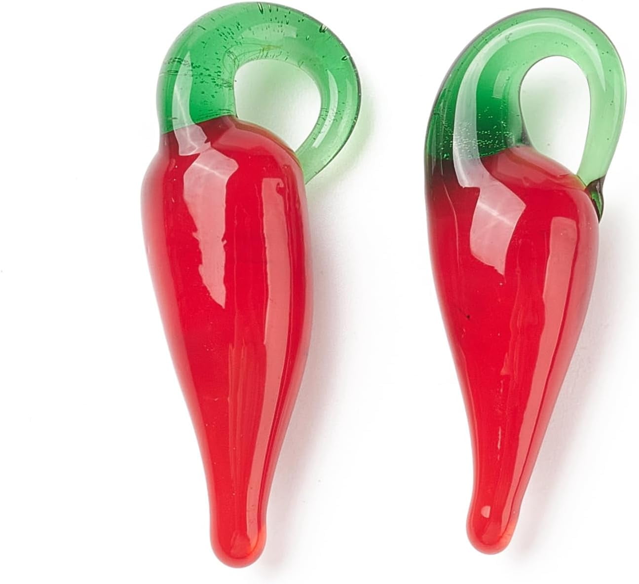 20 Pcs Hot Pepper Lampwork Pendants Jewelry Making Charms for Women DIY ...