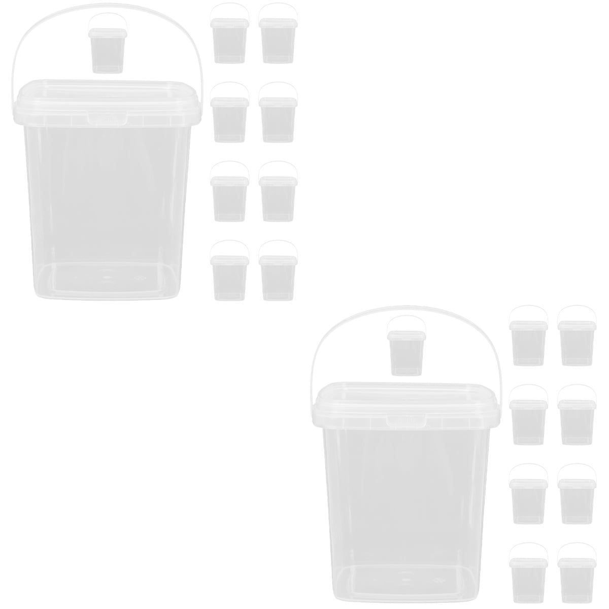 20 Pcs Ice Cream Bucket Dessert Cups Homemade Food Buckets Reusable ...