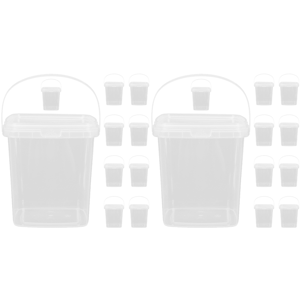 20 Pcs Ice Cream Bucket Multifunctional Buckets Yogurt Bowls for ...