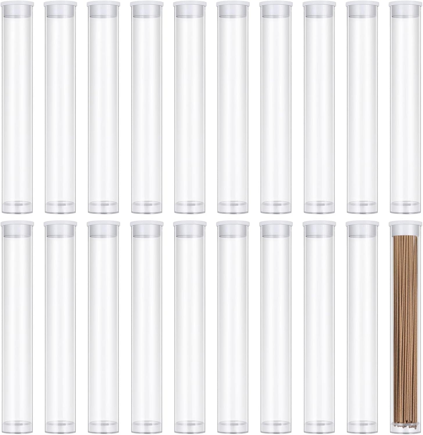 20 Pcs Incense Tube Clear Acrylic Incense Storage Tube Transparent Tube ...