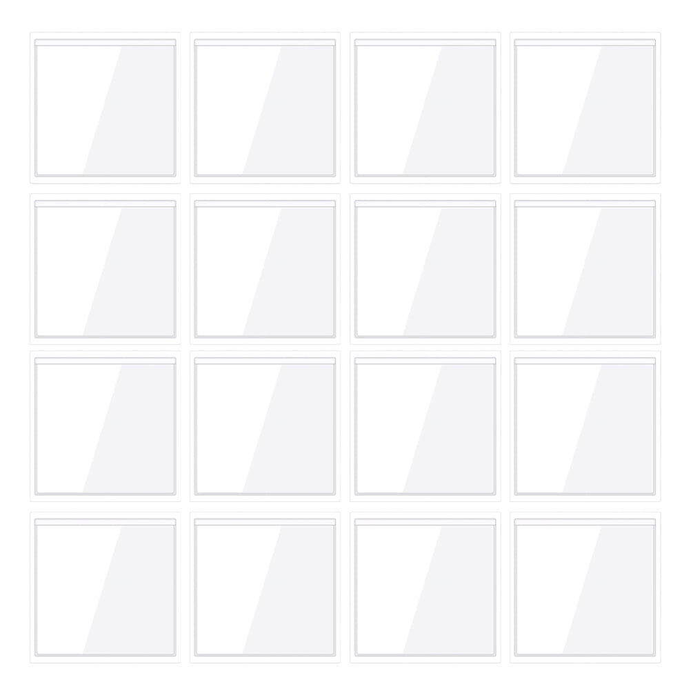 20 Pcs Index Card Pocket Stickers Labels Clear Pocket Sleeves Credit ...