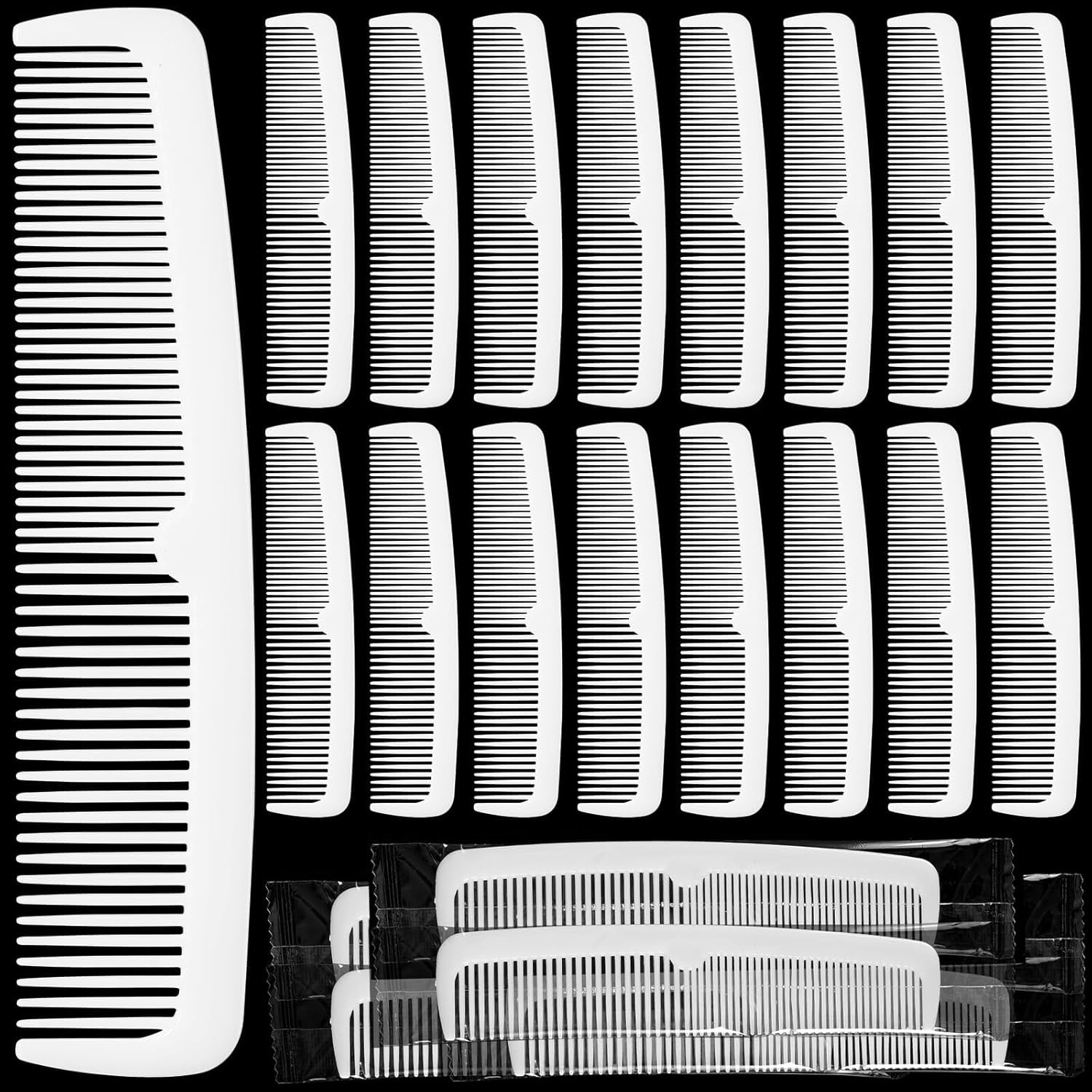 20 Pcs Individually Wrapped Hair Combs small Disposable plastic Pocket ...