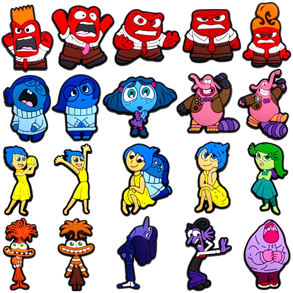 20 Pcs Inside Out Cartoon Charms for Boys Girls Charms Pack Cute Pins ...