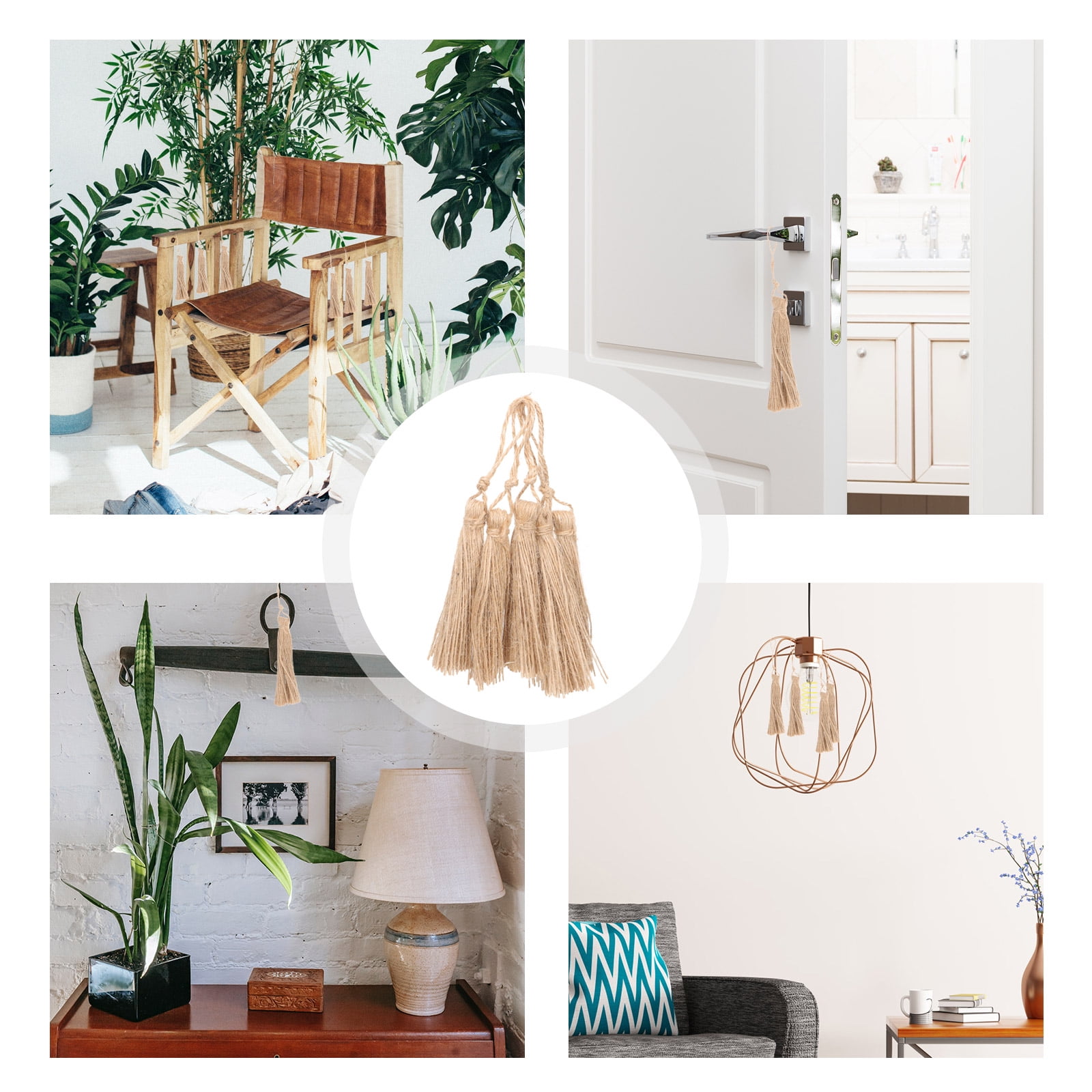 20 Pcs Jute Rope Tassels DIY Birthday Gifts for Women Decor Fringe ...