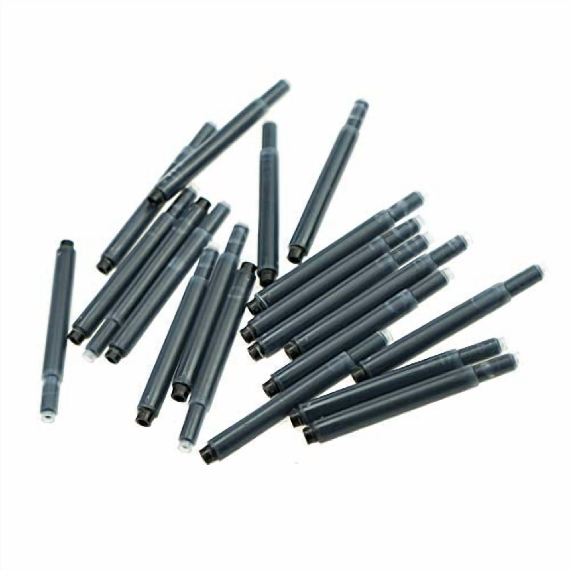 20 Pcs Kaco Fountain Pen Ink Cartridges, Black Color, 2.4mm Caliber ...
