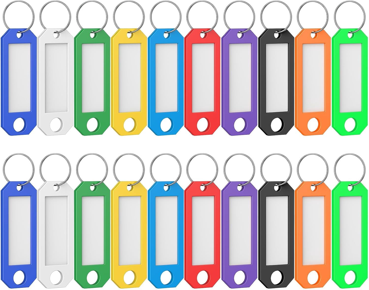 20 Pcs Key Tags, 10 Color Key Tags with Labels, 2.3" x 0.8" Key Labels ...