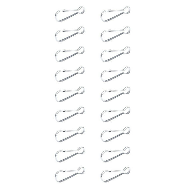 20 Pcs Keychain Stainless Steel Buckle Key Chain Carabiner 4X1.3X0.32CM ...