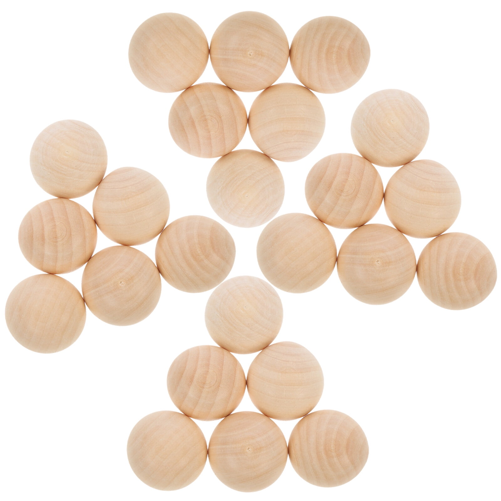 20 Pcs Kids Crafts Split Wood Ball DIY Toys Spheres Half Round Dowel ...