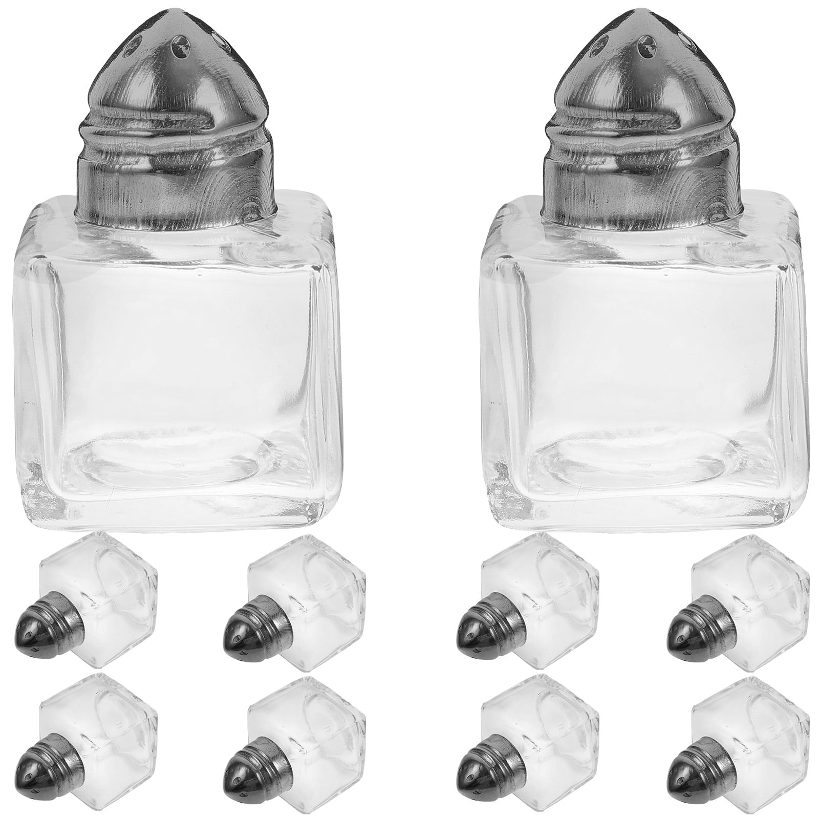20 Pcs Kitchen Glass Seasoning Bottles Salt Shakers Mini Pepper Shakers ...
