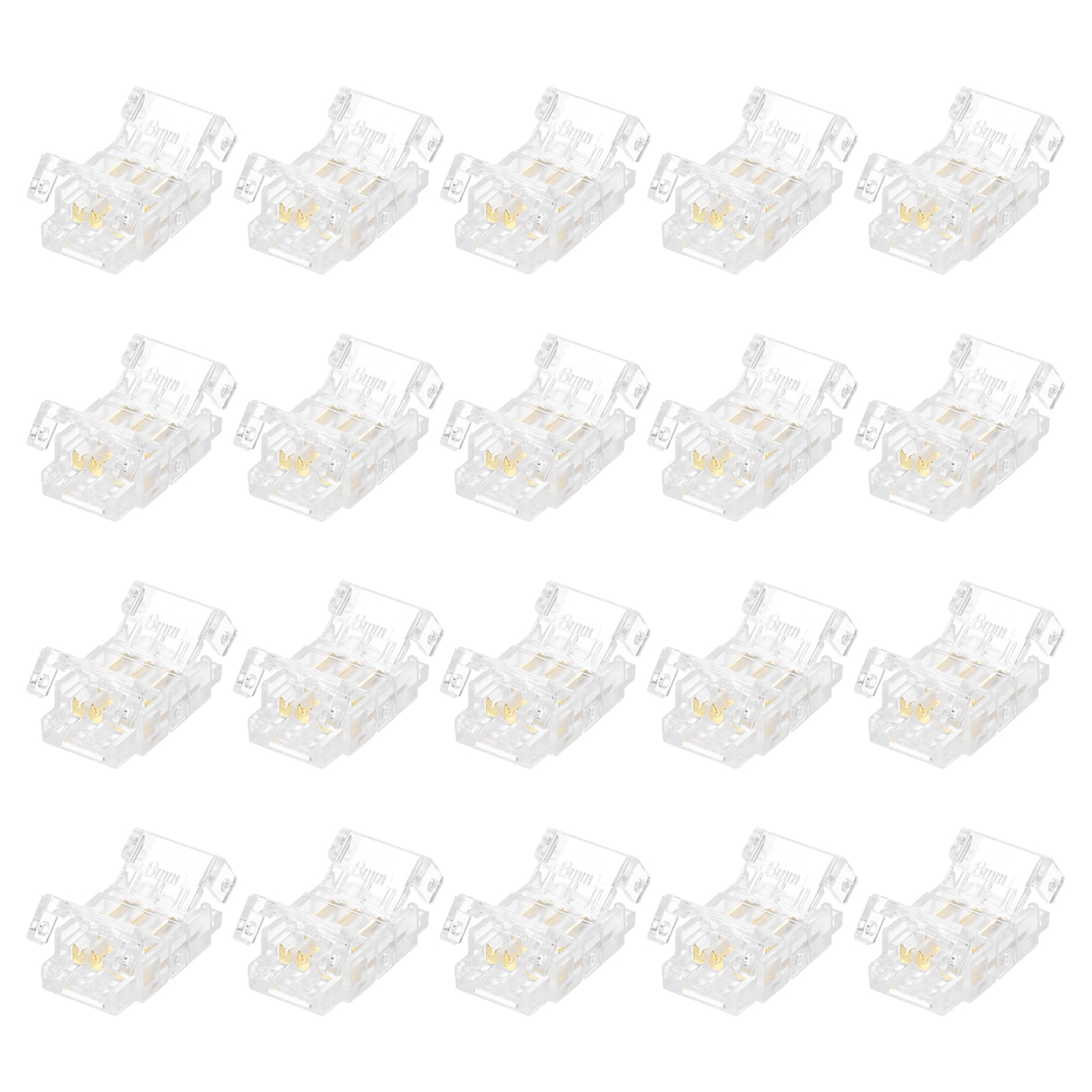 20 Pcs LED Strip Connector 3 Pin 8mm LED Connectors for Strip Lights ...