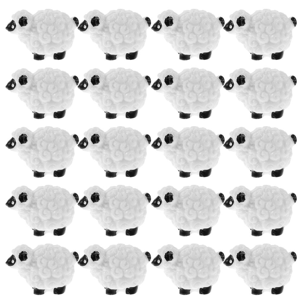 20 Pcs Landscape Sheep Ornament Home Decor Animal Sheep Figurines Sheep ...