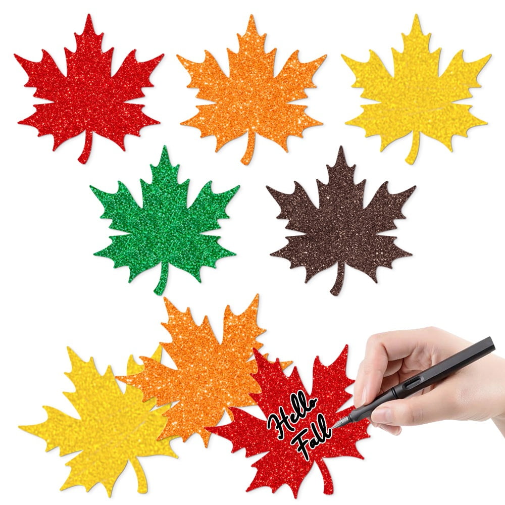 20 Pcs Large Fall Leaves Cutouts Thanksgiving Bulletin Board ...