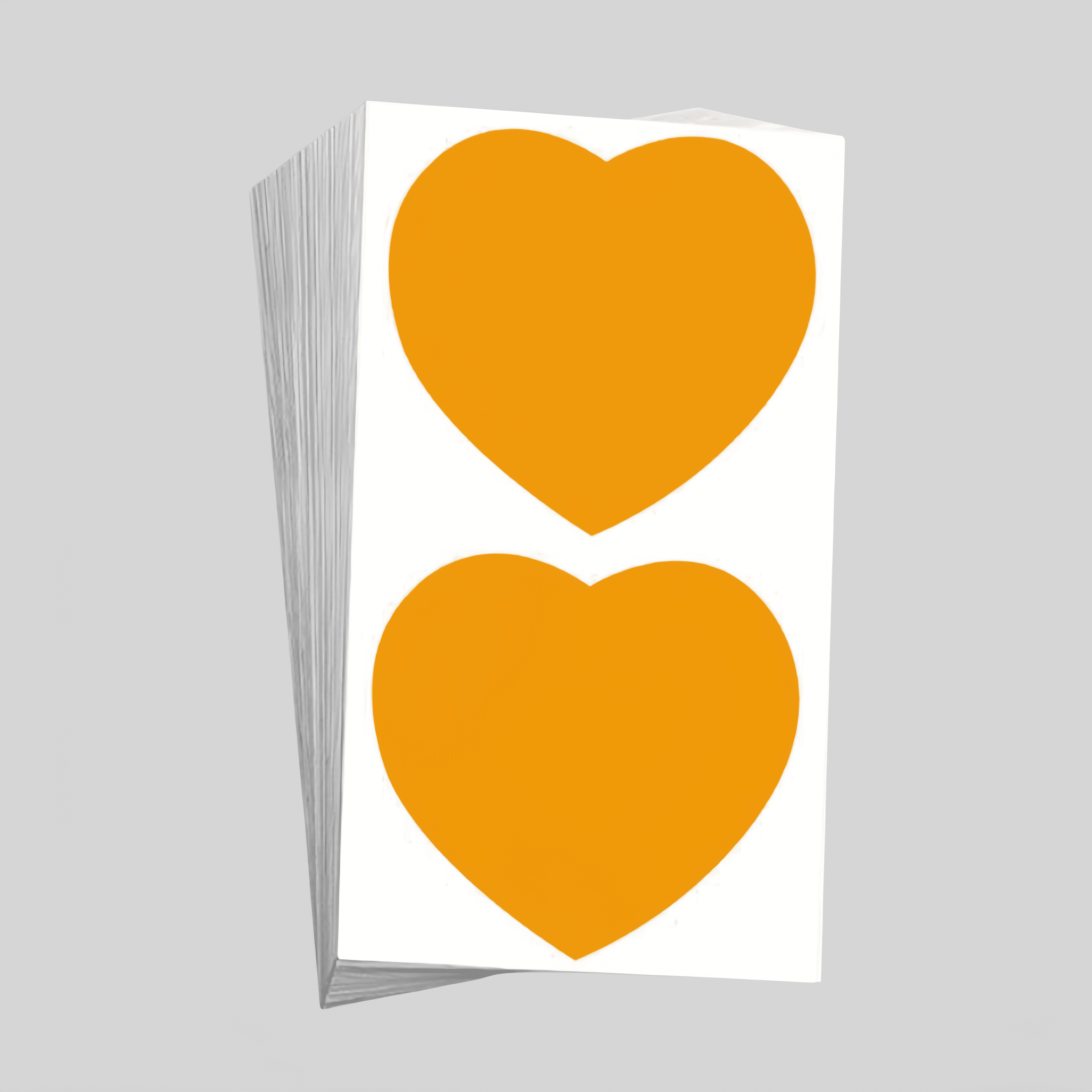 20 Pcs Large Orange Heart-Shaped Name Stickers for Kids, Strong ...