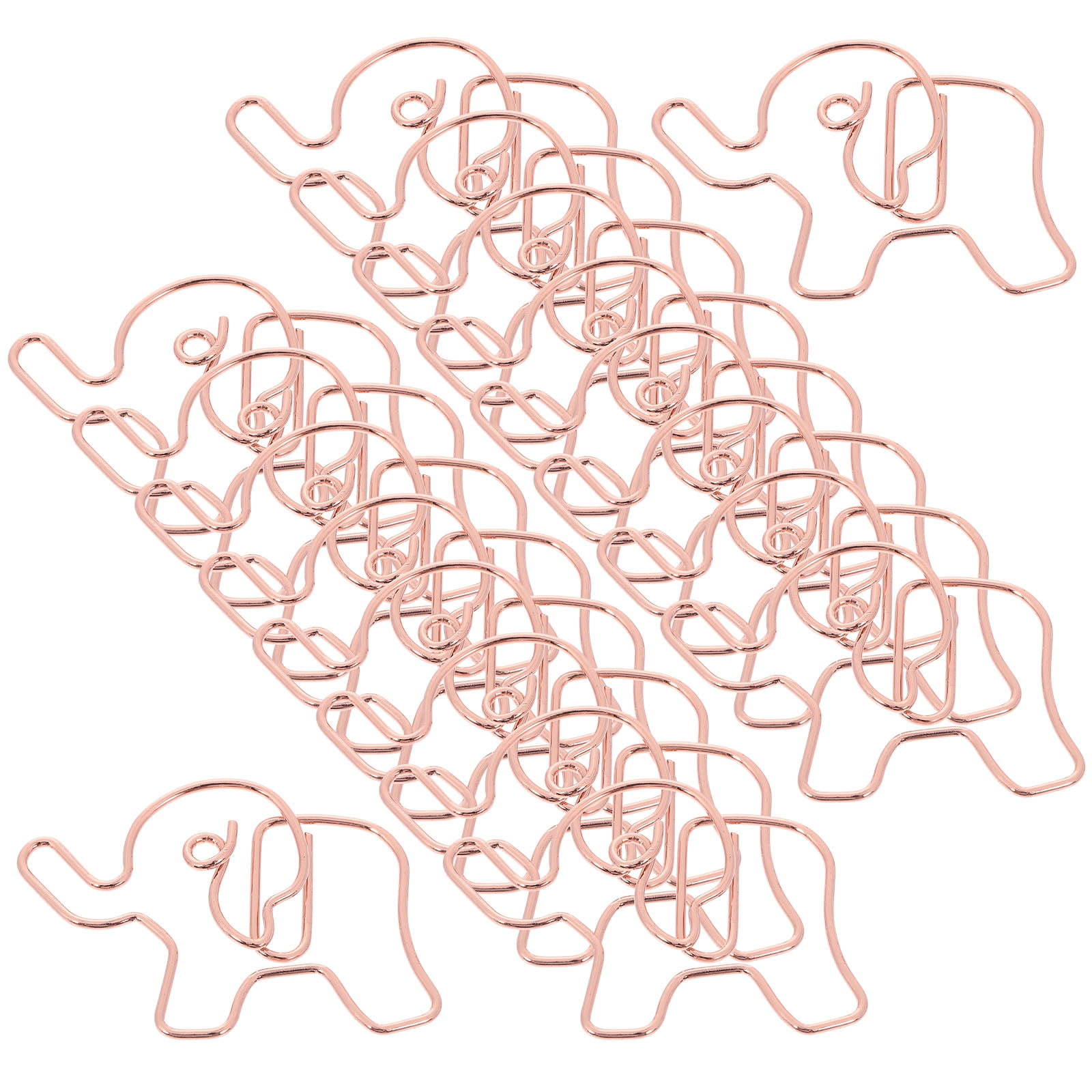 20 Pcs Unique Paper Clips Elephant Paperclip Office - Walmart.com
