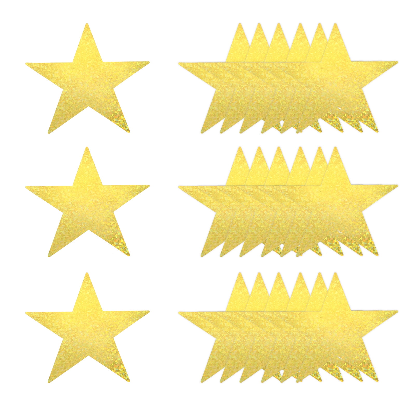 20 Pcs Laser Gold Stars Cutouts, 11 Inch Double Printed Paper Stars ...